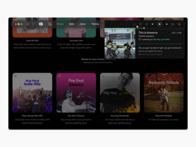 Spotify Menu Concept By Luis Parra On Dribbble