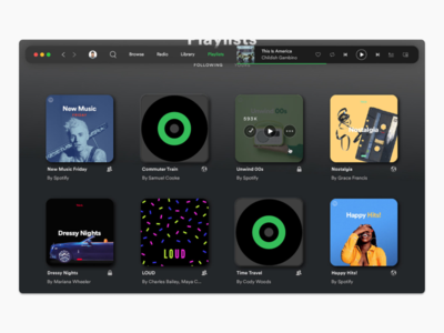 Playlists (Desktop) by Luis Parra on Dribbble