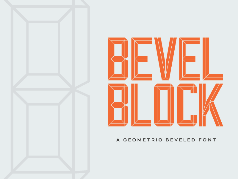 Bevel Block Font by Max Ayalla on Dribbble