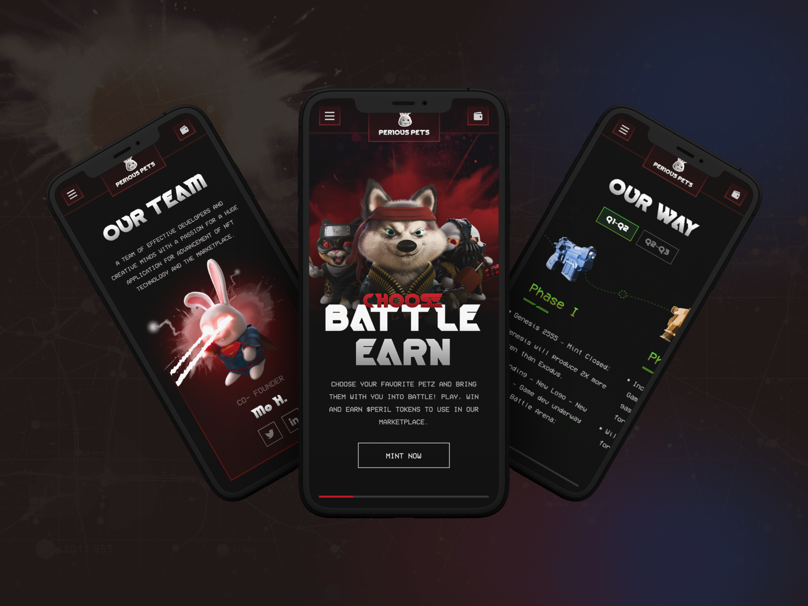 NFT Website Perilous Pets by Serhii Antoniuk for kreyda on Dribbble