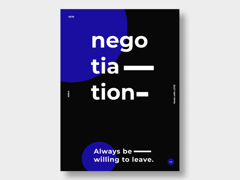 Negotiation Poster by Arkajyoti das on Dribbble
