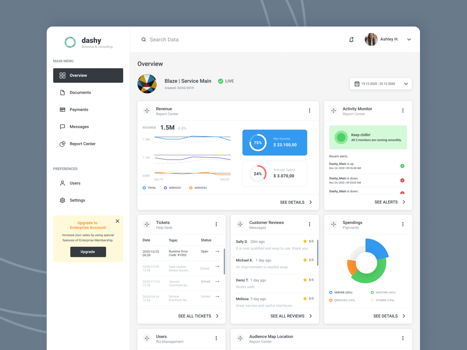 Dashy Dashboard by Banu E. on Dribbble