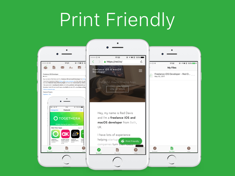 Print Friendly by Red Davis on Dribbble