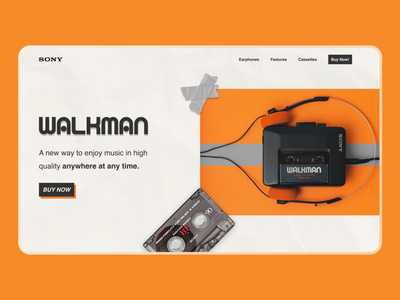 Walkman Landing Page by Cyrus Britto on Dribbble