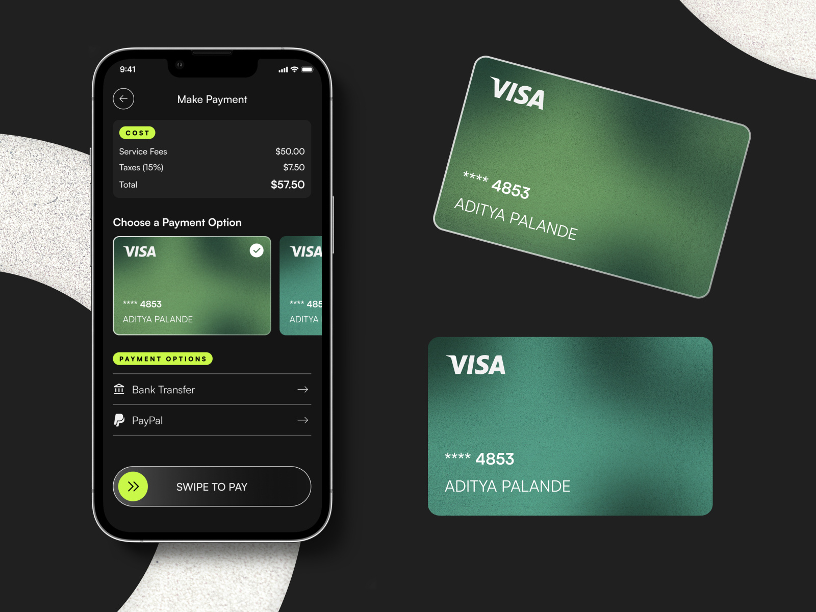 Payment Screen by Cyrus Britto on Dribbble
