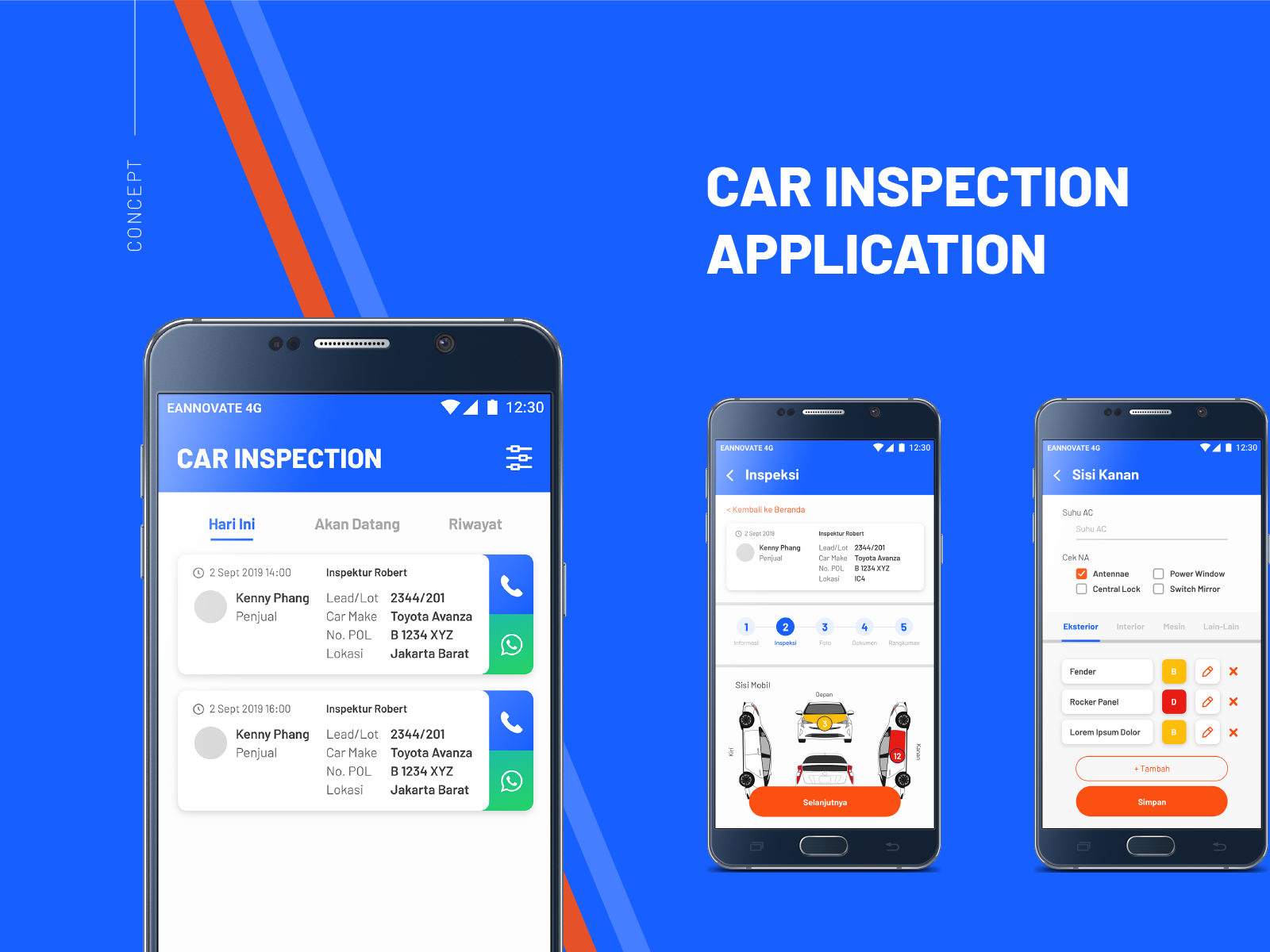Car Inspection Application by Isabela Lucia Beatrix on Dribbble