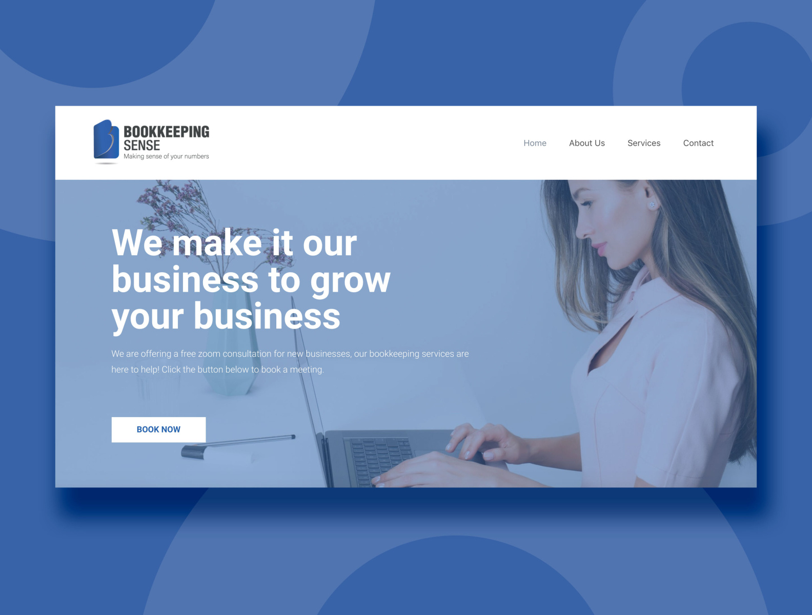 Bookkeeping Website Homepage Design by Andrea Harvey on Dribbble
