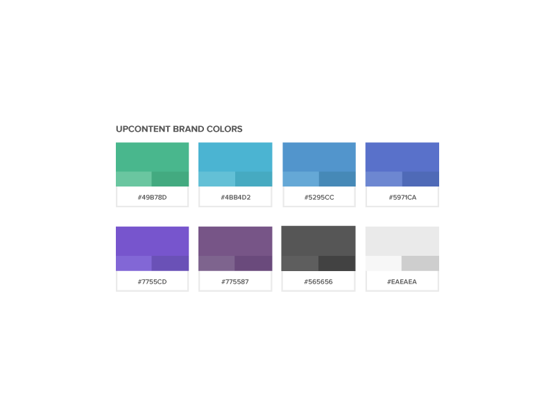 UpContent Brand Colors by Kyle Grady on Dribbble