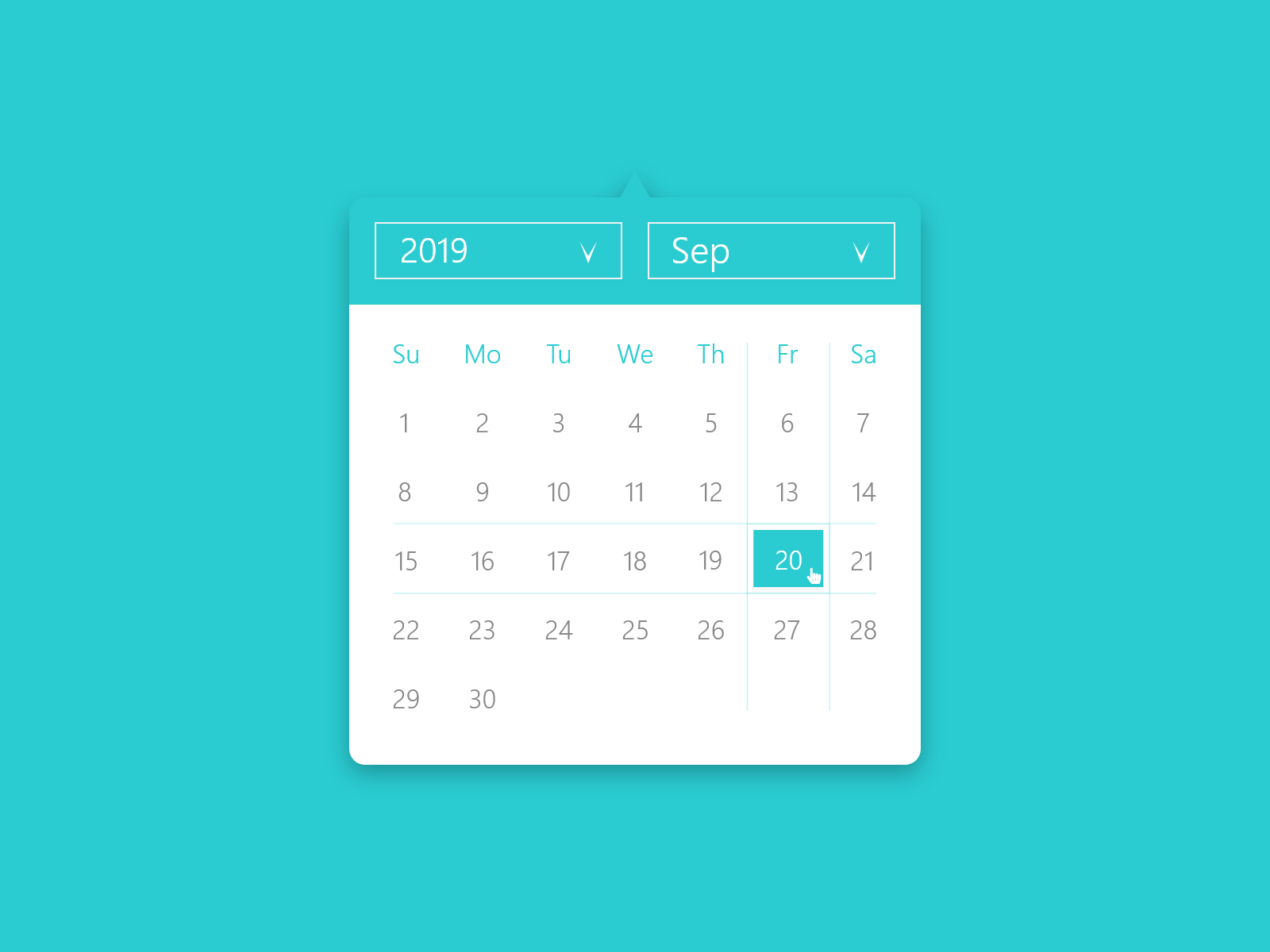 080 - Date Picker by Marvelous Akpotu on Dribbble