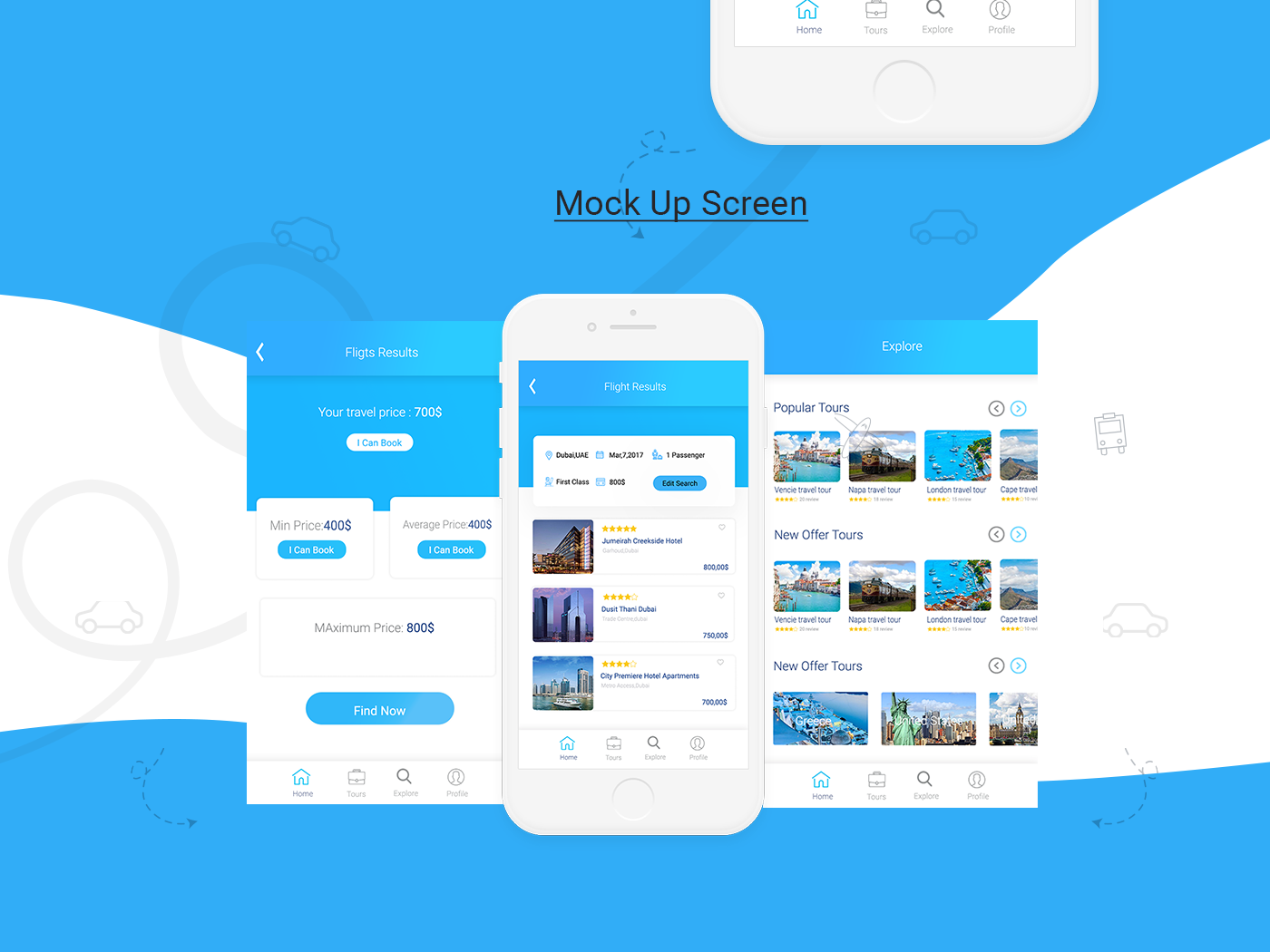Travelio app design Mobule app design by Fenil9 - Creative graphic ...