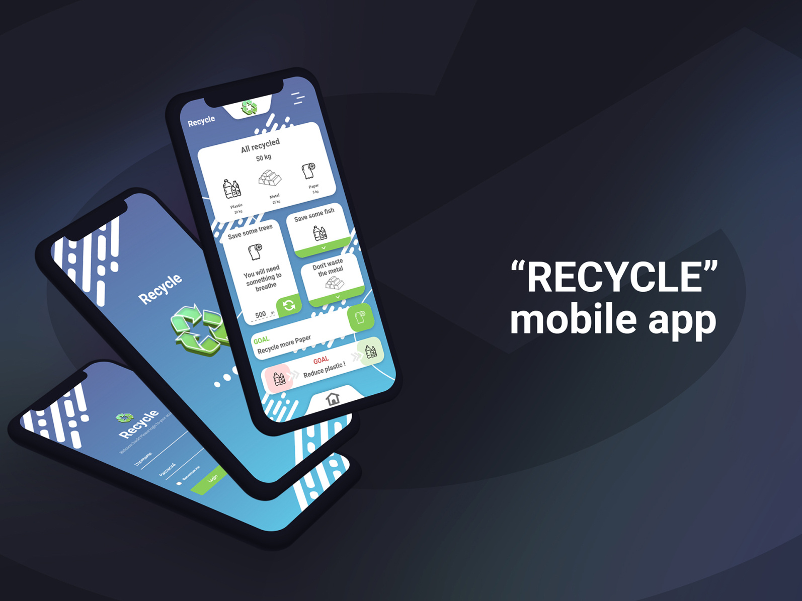 "Recycle" mobile app by Stefan Tachev for Sofia Dunk Factory on Dribbble
