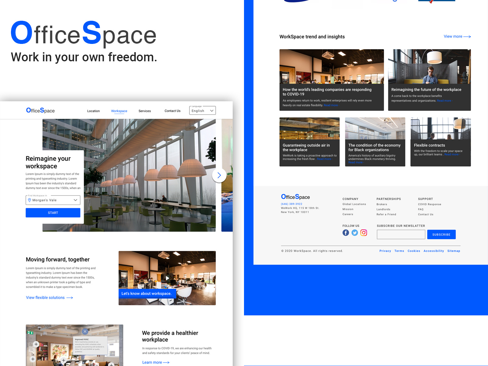 Office Space Website by Parvez Khan on Dribbble