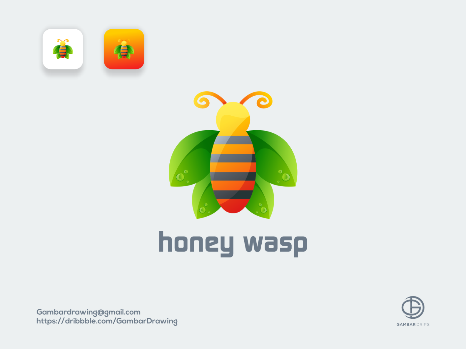 honey wasp design inspiration by Gambar Drips on Dribbble