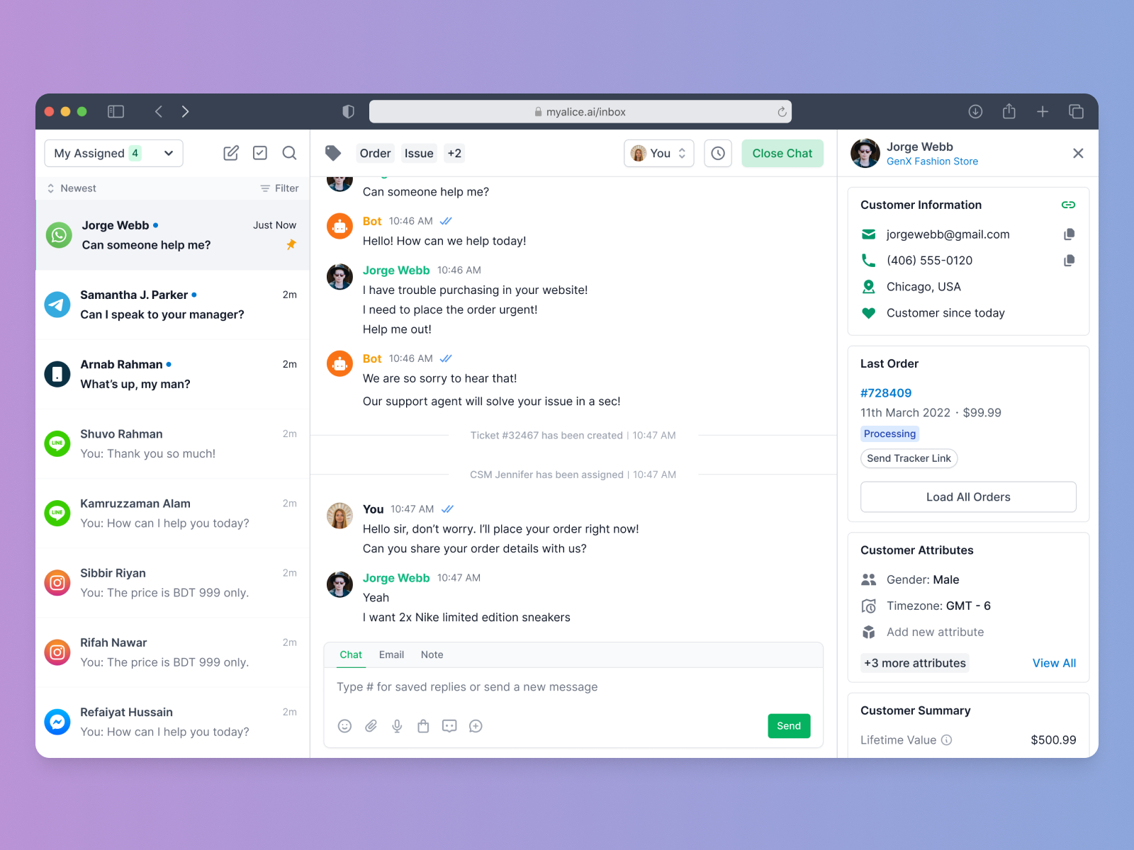 MyAlice Multichannel Inbox Redesign by Shah Md. Sakil on Dribbble