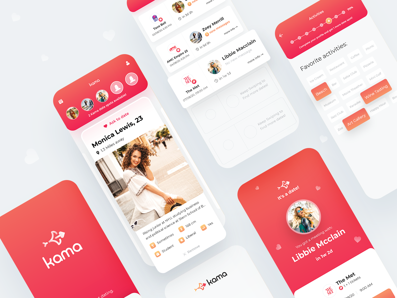 Kama App - Stop Texting, Start Dating by Nadav Papay on Dribbble