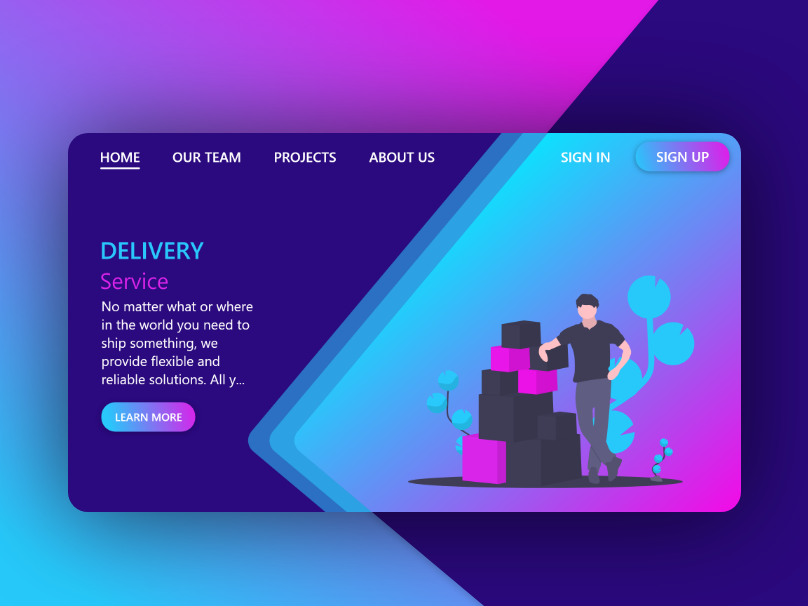 Delivery Service Landing Page by Adnantjee.xx on Dribbble