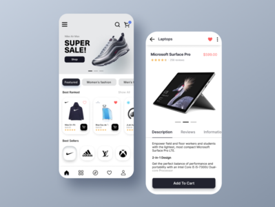 E-Commerce App Design by Rafael Alexander on Dribbble