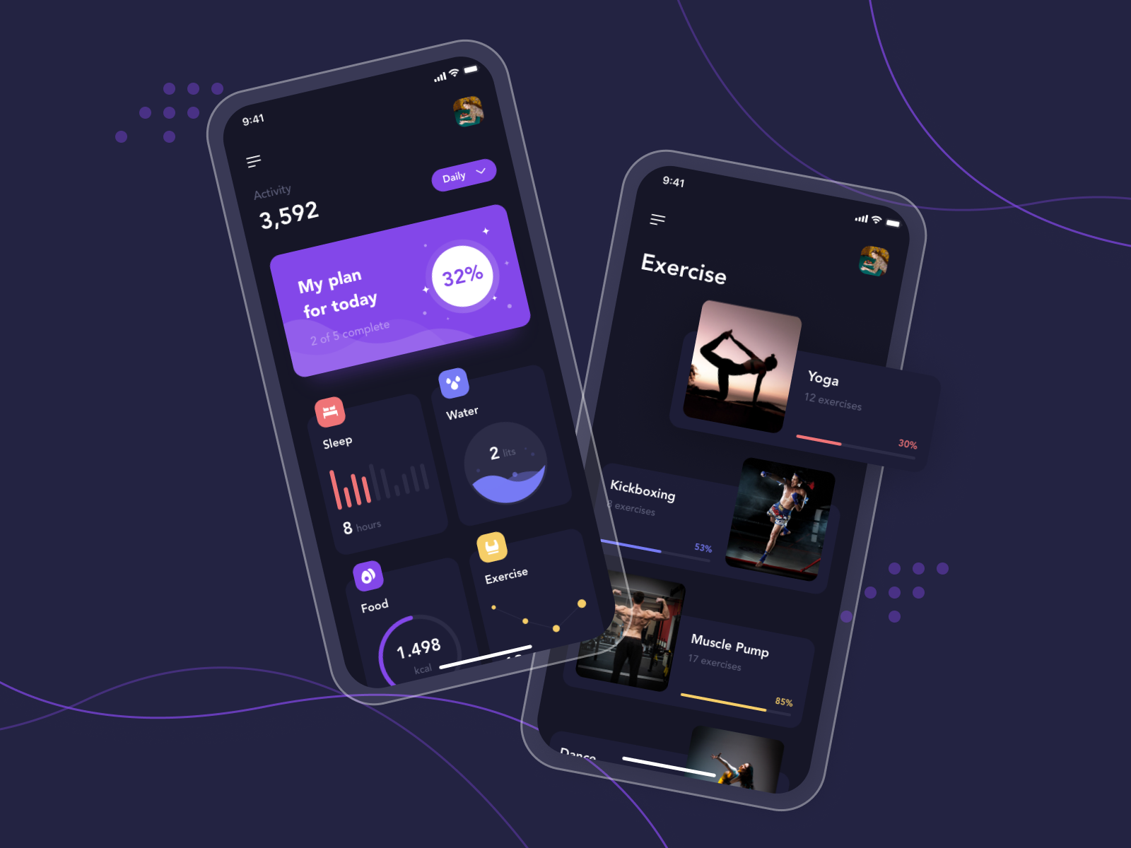 Fitness UI Concept by 🔥 phtuonganh on Dribbble