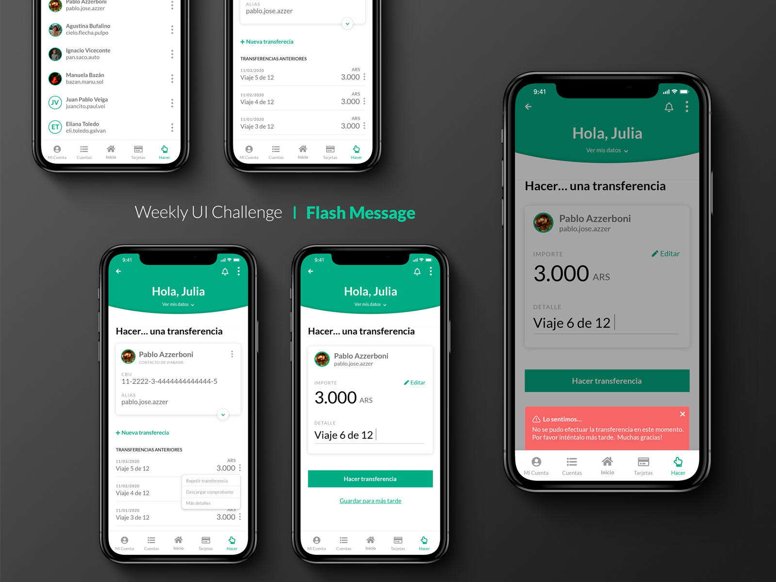 Flash Message | Weekly UI Challenge by Marianela Páez on Dribbble Flash Message | Weekly UI Challenge by Marianela Páez on Dribbble