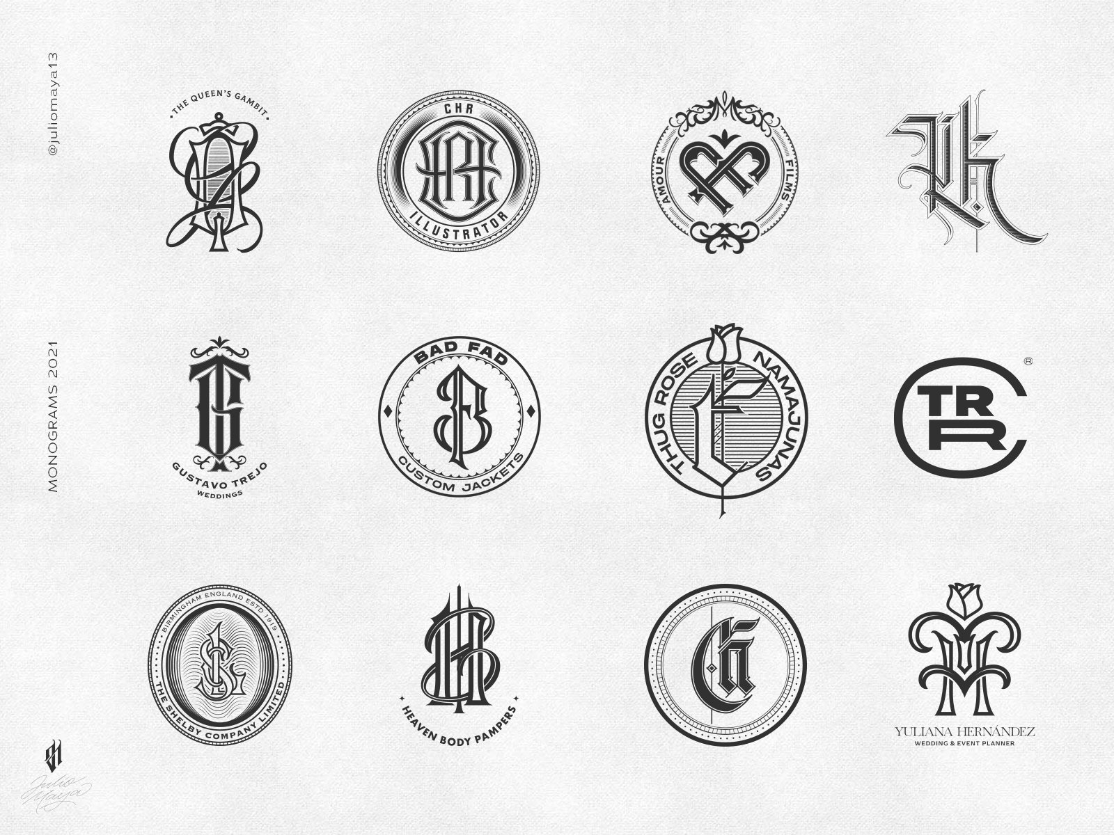 MONOGRAMS 2021 by Julio Maya on Dribbble