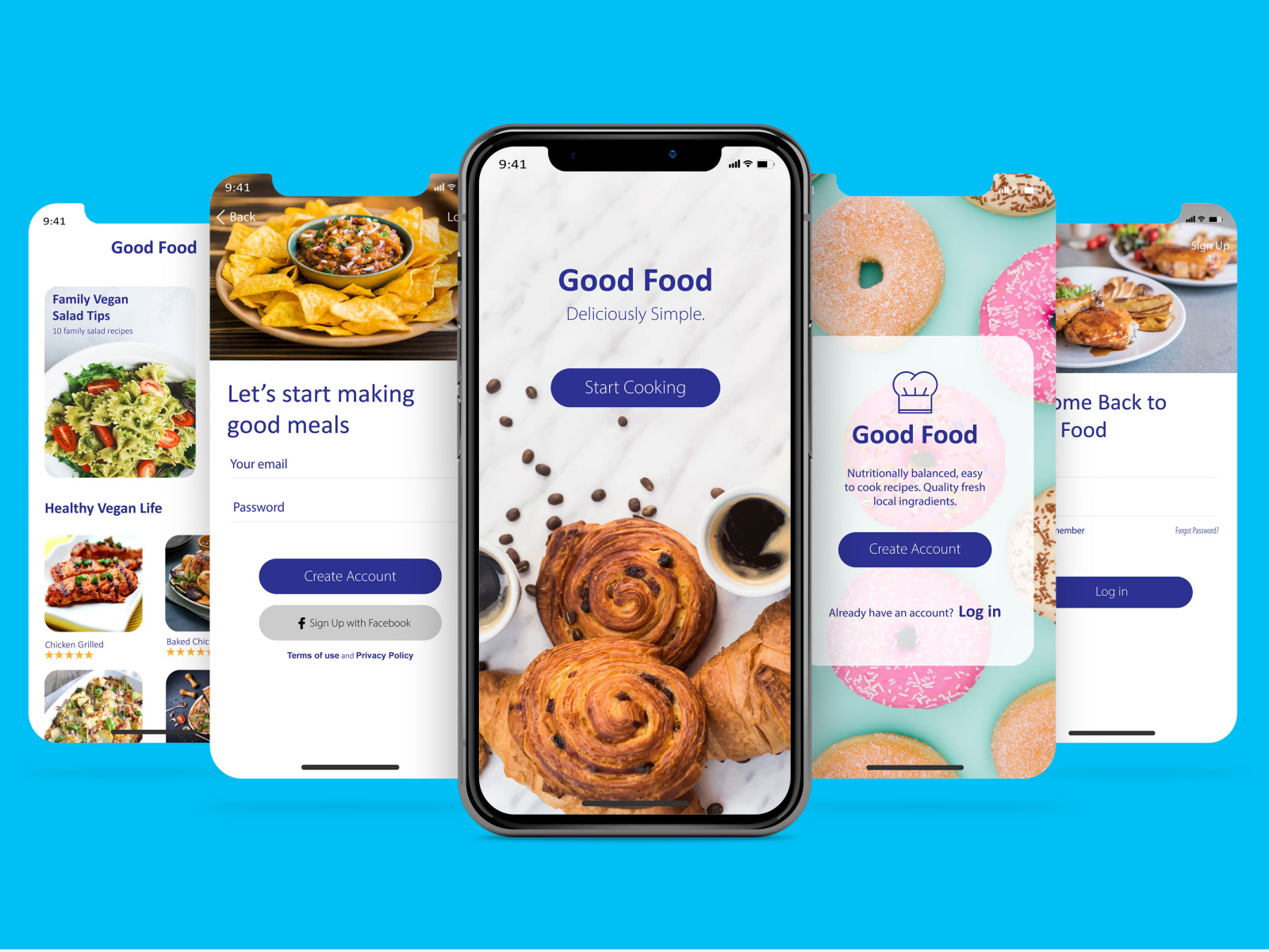 Mobile Food Application UI by Talha Mehmood on Dribbble