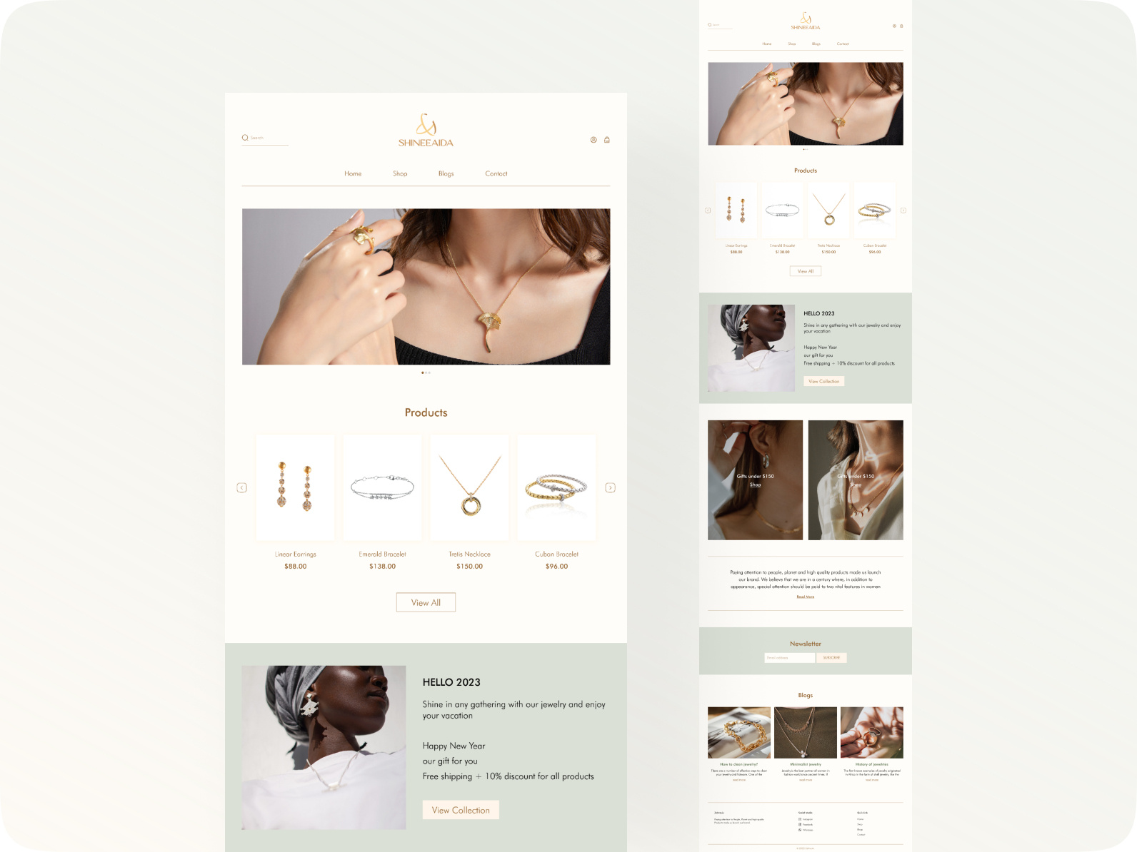 Jewellery Website Design by Zahra Javid on Dribbble