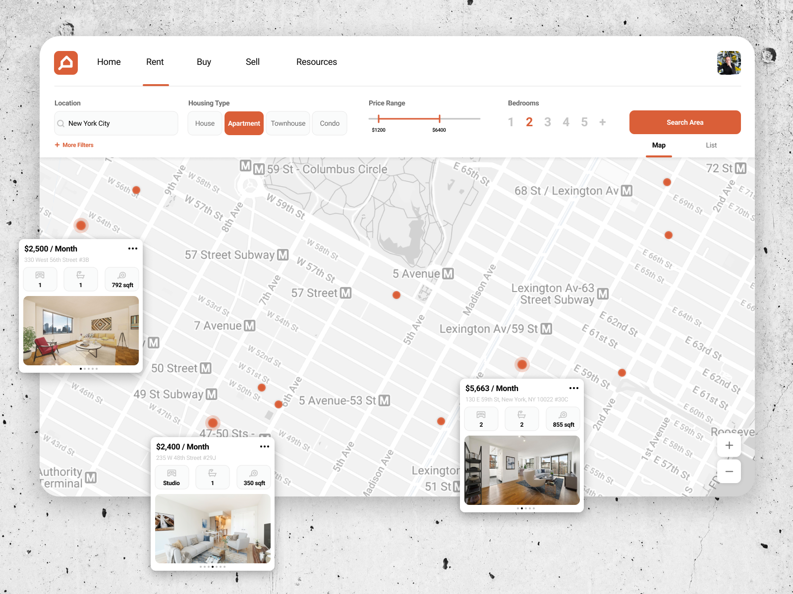 Home Search Web Service by Ryan Graves on Dribbble