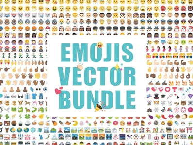 Emoji clipart vector design bundle by Icons Design on Dribbble