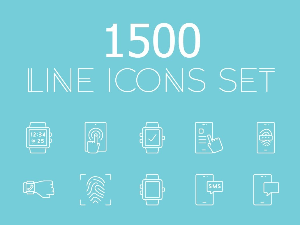 1500 vector line icons pack! by Icons Design on Dribbble