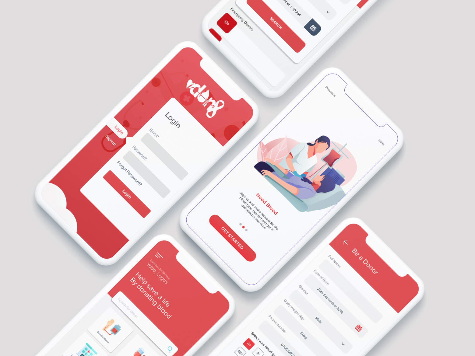 Blood Donation App By Oladipo On Dribbble