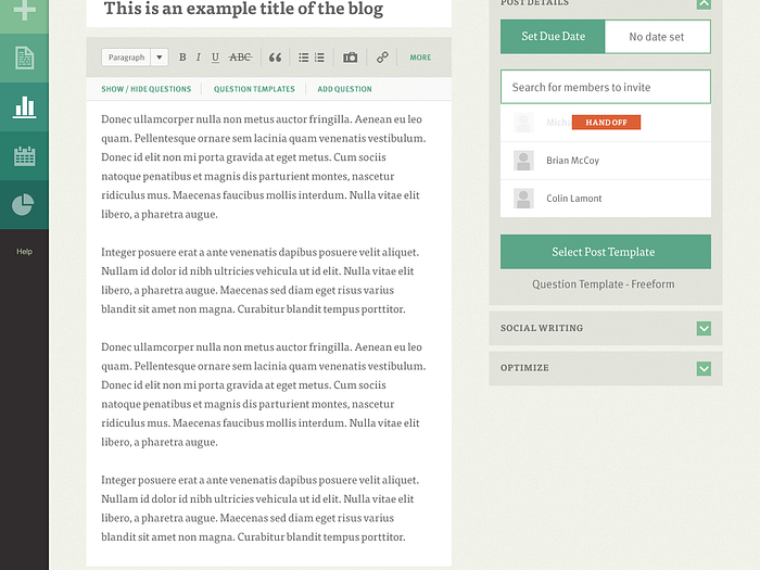 Blogging Web App by Regina Casaleggio on Dribbble