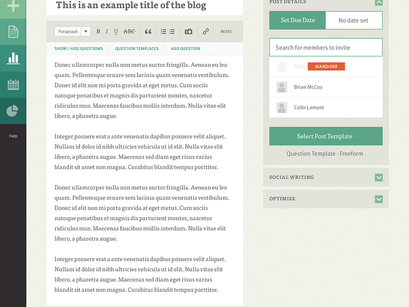 Blogging Web App by Regina Casaleggio on Dribbble