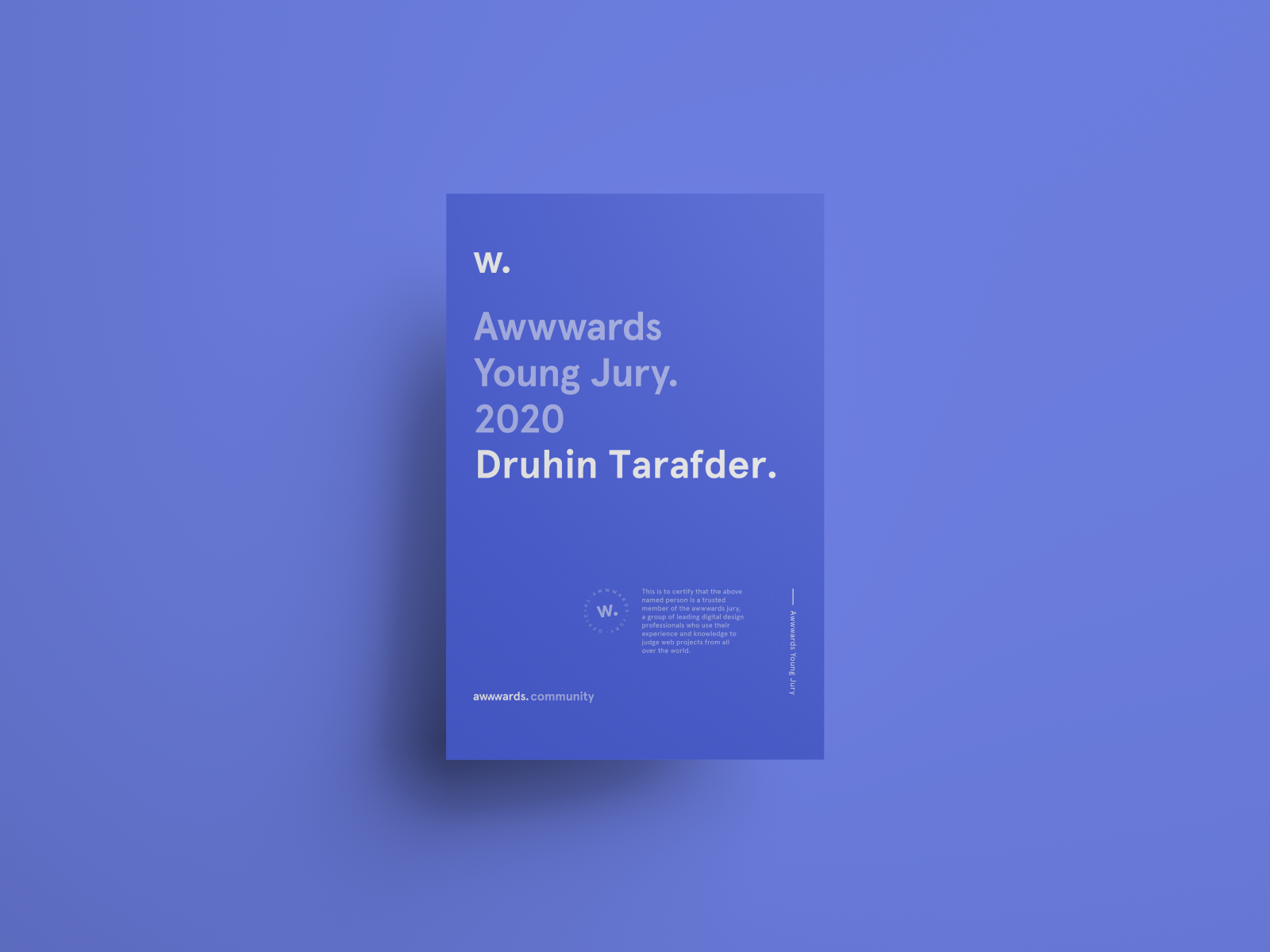 Awwwards Young Jury 2020 by Druhin Tarafder on Dribbble