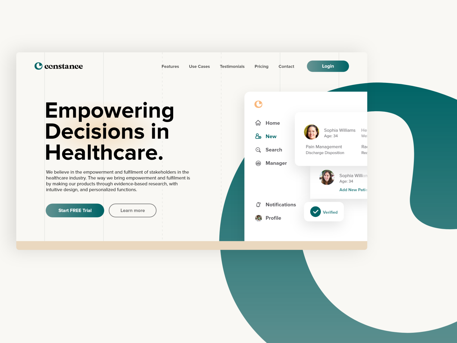 Constance - Landing Page Design Concept by Druhin Tarafder on Dribbble