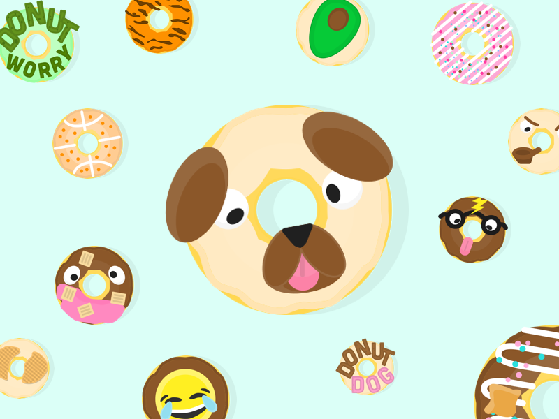 Donut Dog: Feed your Focus! by Patrick from Fancy Ventures on Dribbble