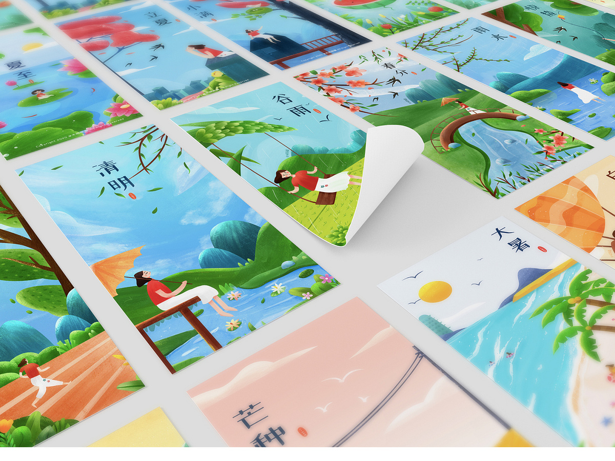 China 24 solar terms illustration by YaNanZhou on Dribbble