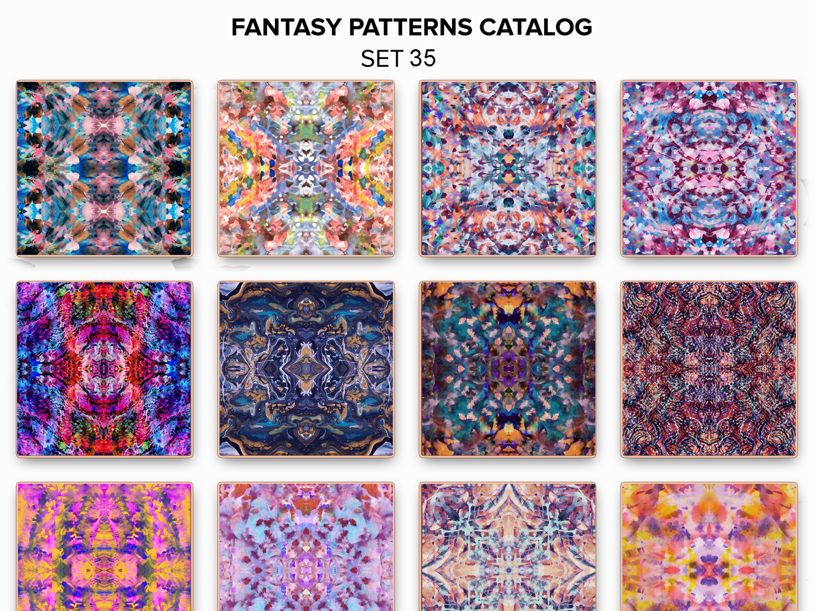 Patterns Catalog Set 35 Kaleidoscope from Paintings by Tsveta Dinkova ...
