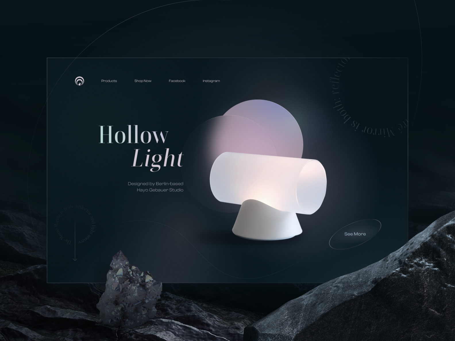 Hollow Light // Website by BL/S® on Dribbble