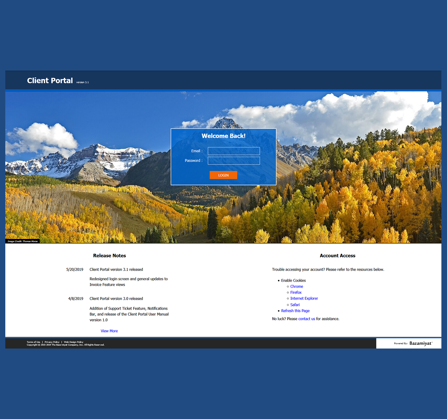 Client Portal - Login Screen Updated by Bazamiyat on Dribbble