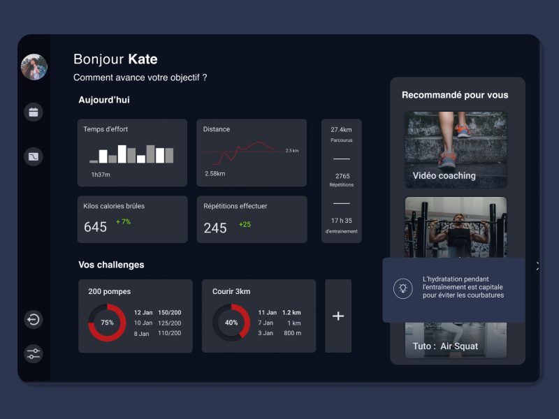 Crossfit workout tracker app by Cillian Heffernan on Dribbble
