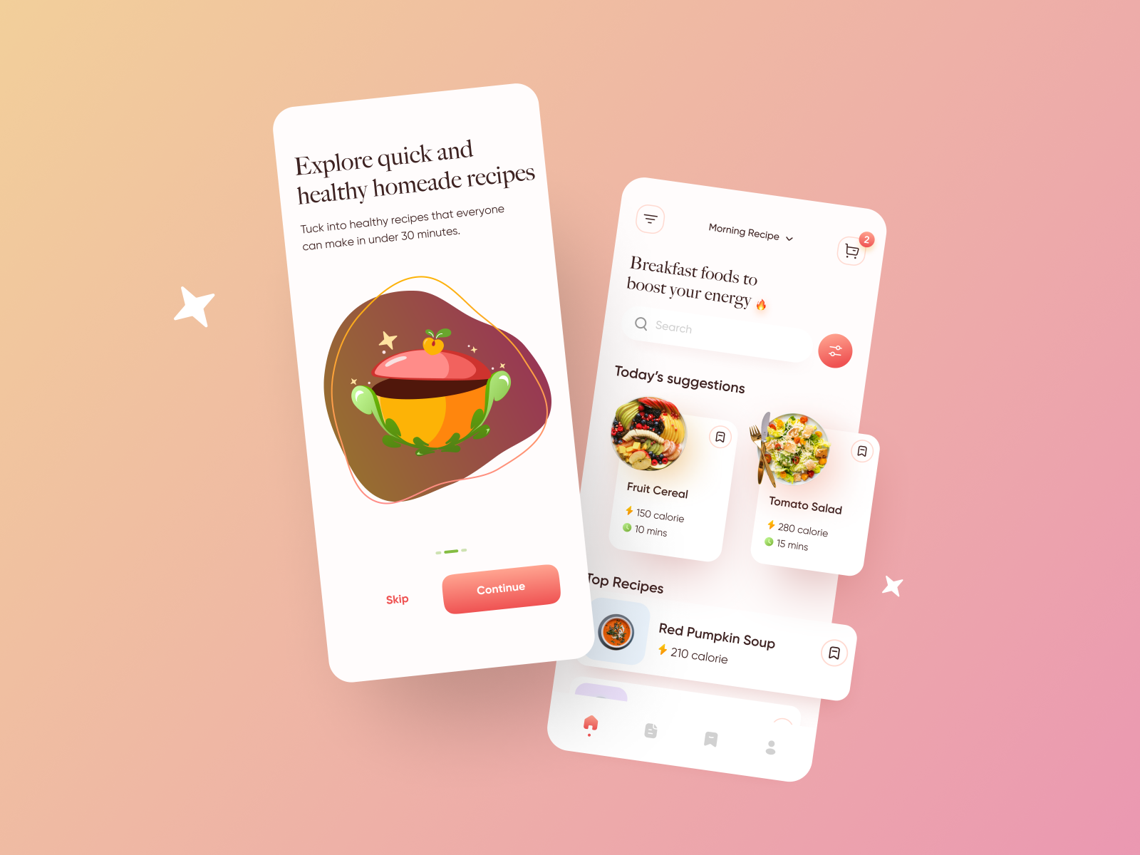 Recipe App UI Concept by Tam Minh on Dribbble