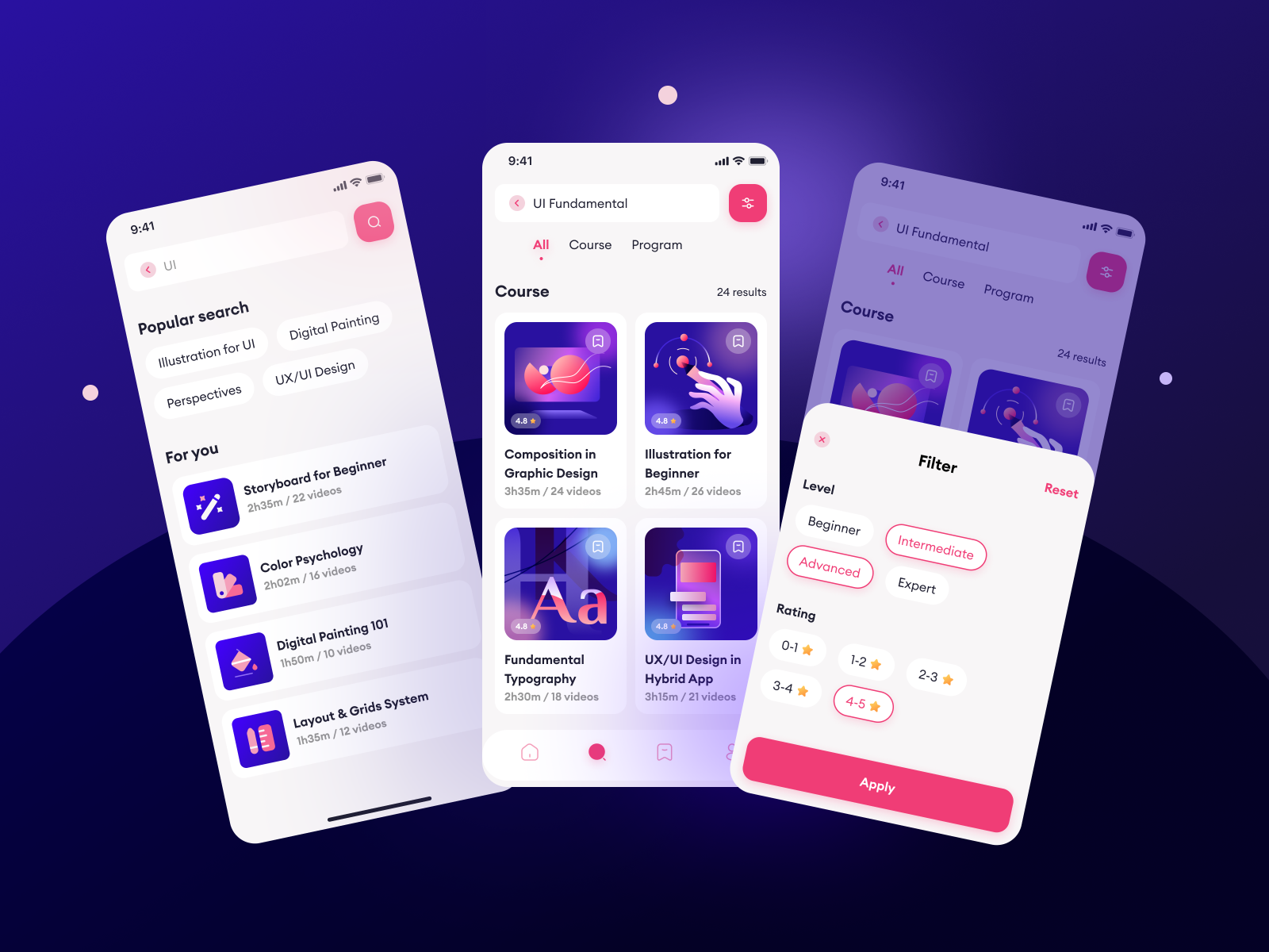 Course App Design by Tam Minh on Dribbble