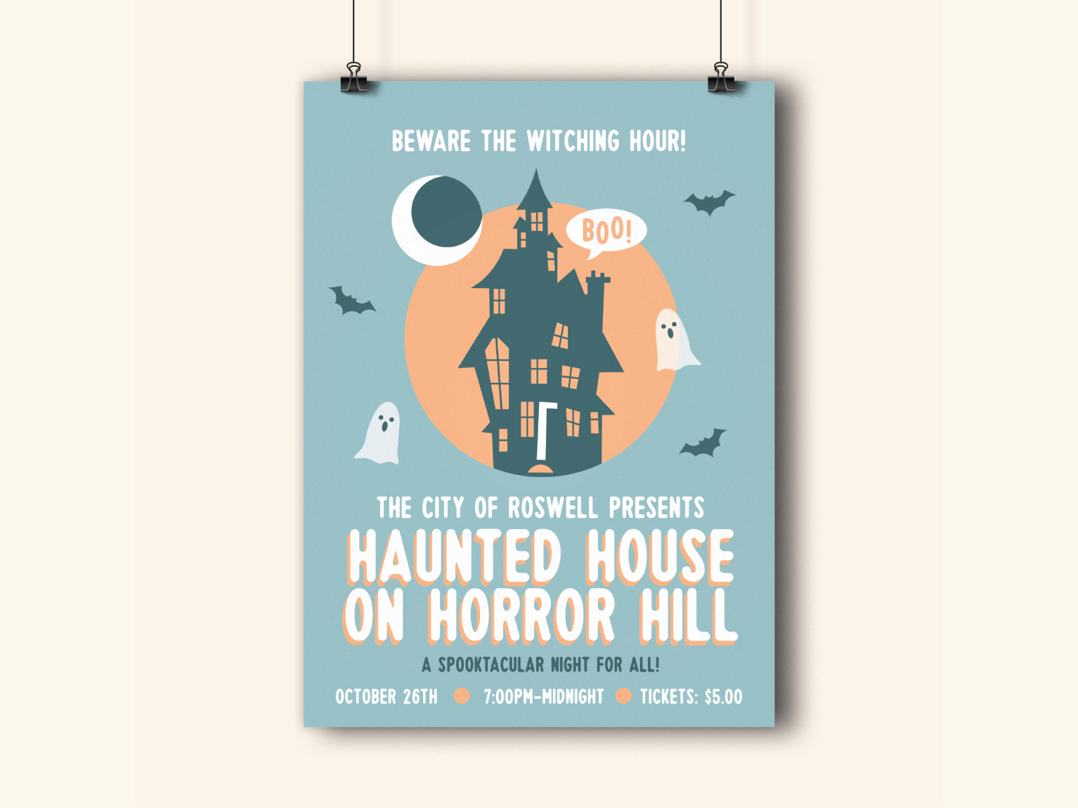 Haunted House Poster by Stephanie Lailine on Dribbble