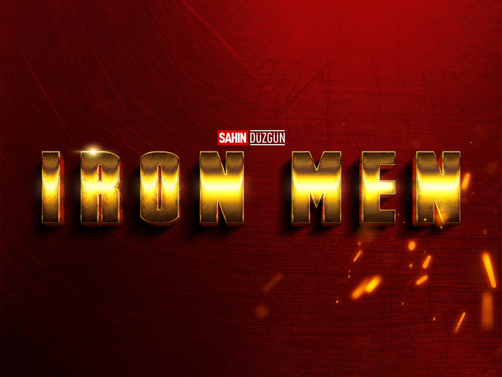 IRON MAN | Text Effect - Photoshop Template by Sahin Düzgün on Dribbble