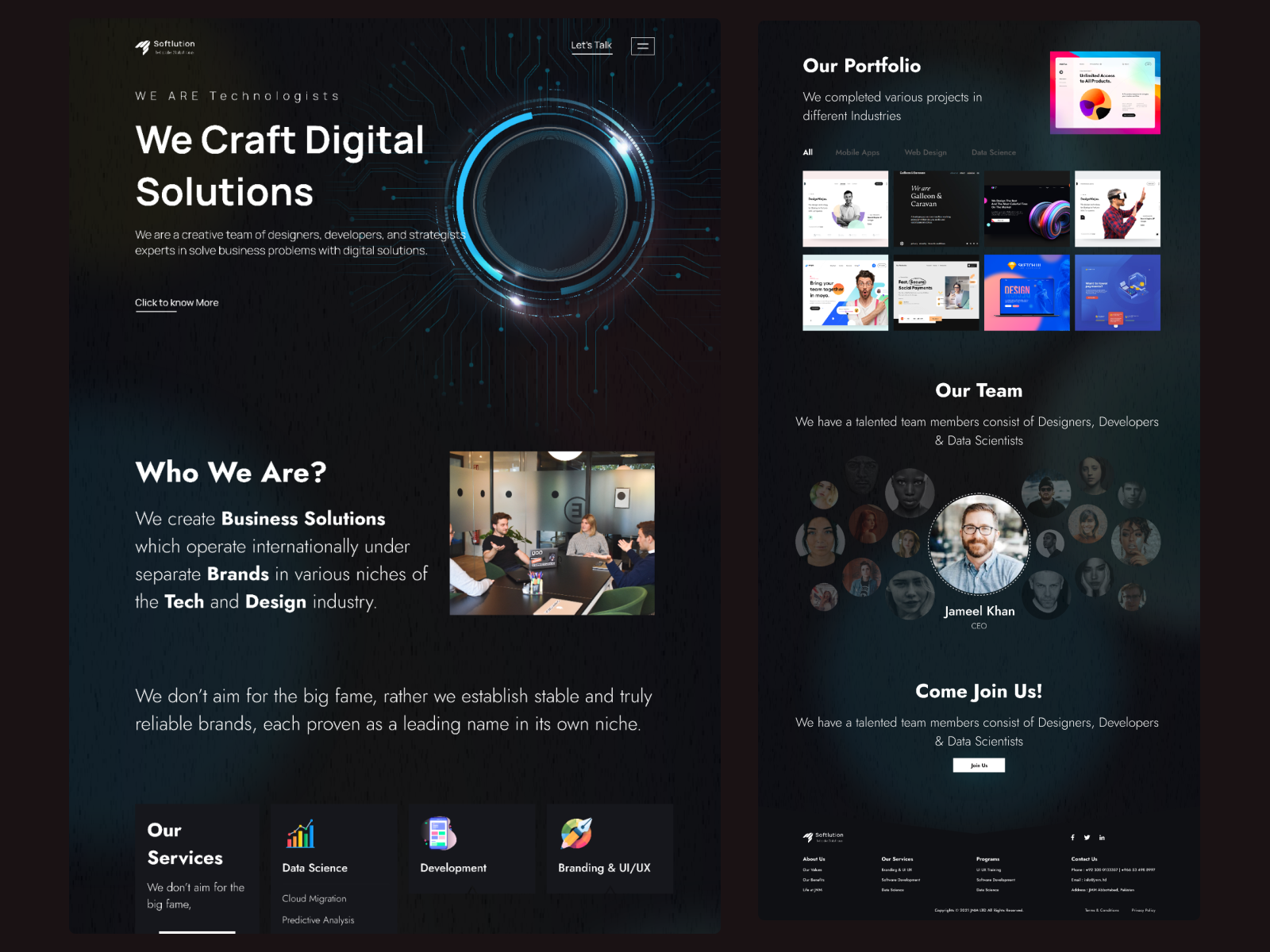 Tech Company Website by Muzamil Afridi on Dribbble