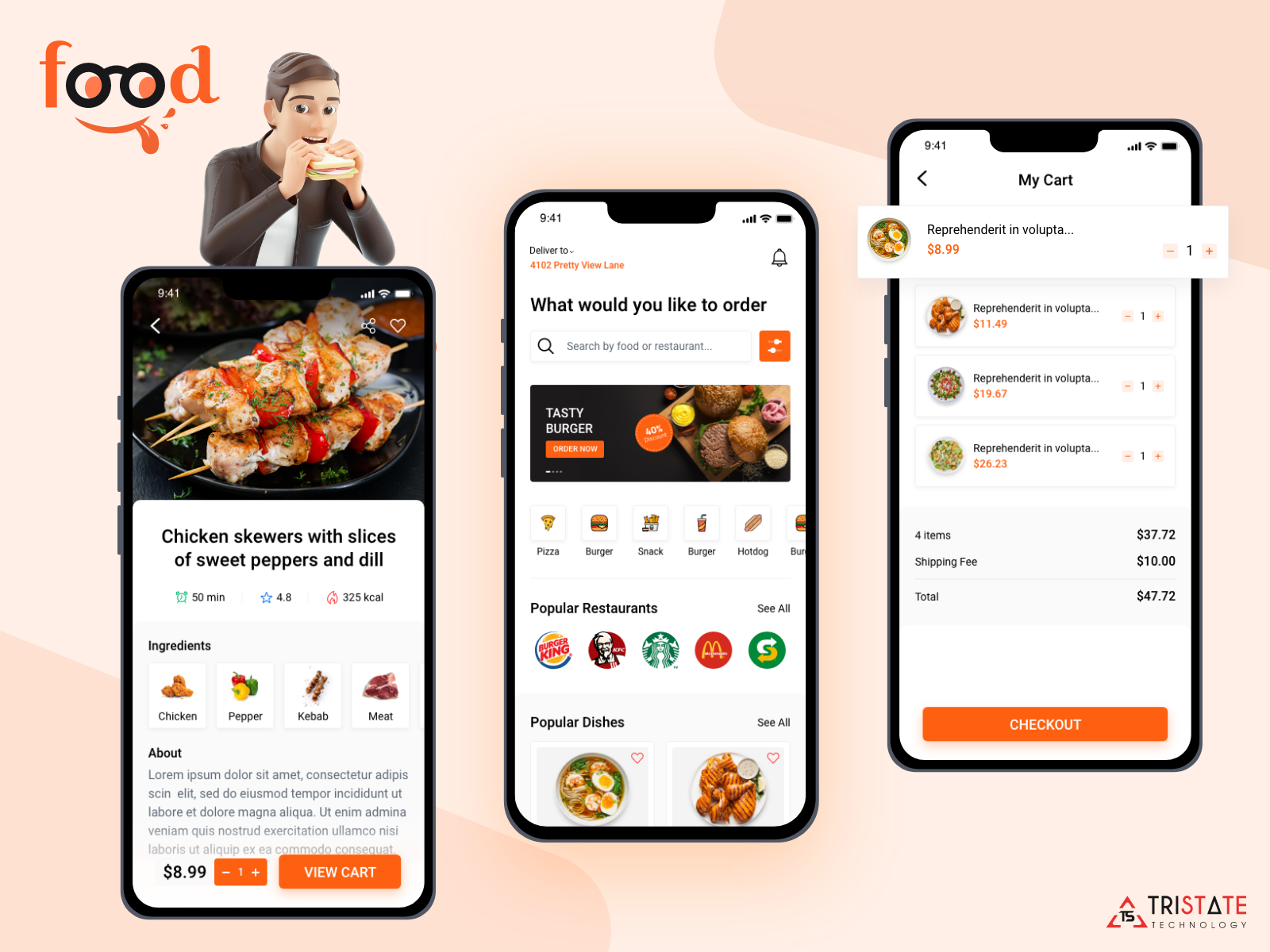 Food App - Food Mobile App UI by TriState Technology on Dribbble