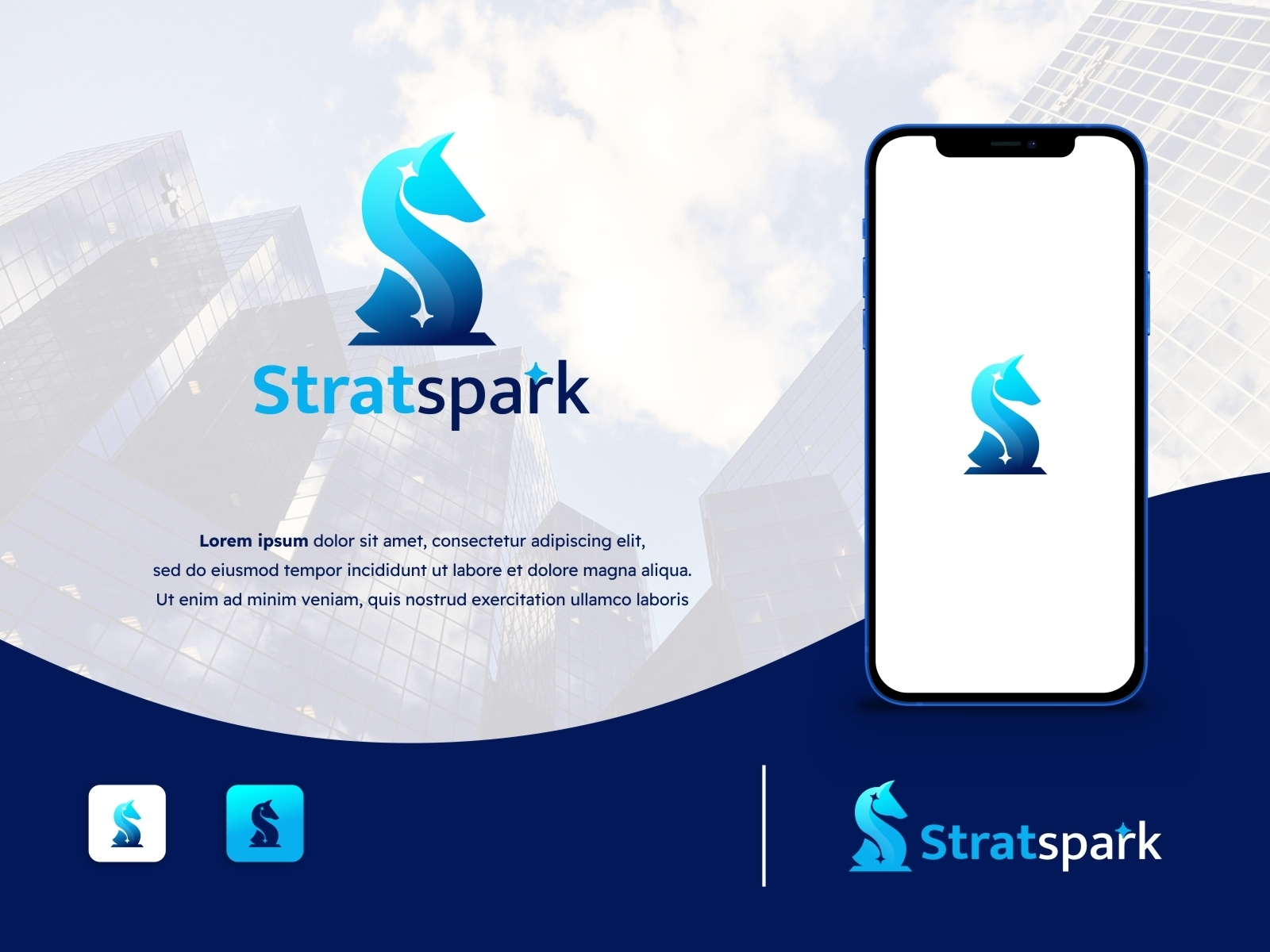 Stratspark Horse Knight Logo by beesignar on Dribbble