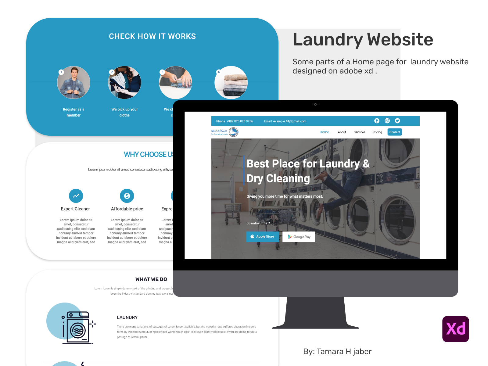 Laundry Website by tamara h jaber on Dribbble