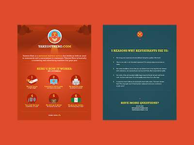Takeouthero.com Restaurants Handout by Bryce Walter on Dribbble