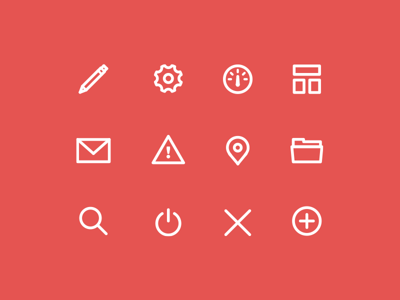 Simple Icon Set by Bryce Walter on Dribbble